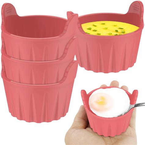 Caimyy Silicone Egg Poacher Cups For Air Fryer And Oven Nonstick Egg