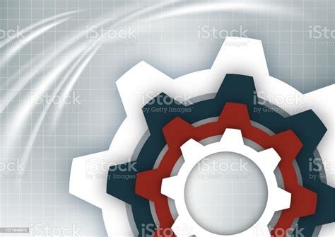 기술 그리드 라이트 스폿 효과와 회색 배경에 밝은 추상 기어 현대 기업 커버 디자인 전단지 배너 브로셔 벽지 벡터 경제에 대한