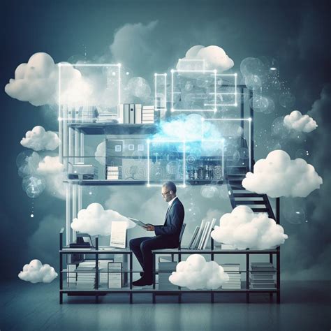 Cloud Technology Data Exchange Stock Illustration Illustration Of