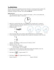 Unit 6 Notes Babe Copy Pdf 6 1 Radian Measure Thus Far When You Have Graphed