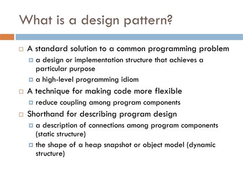 Ppt Cse 331 Software Design And Implementation Design Patterns I