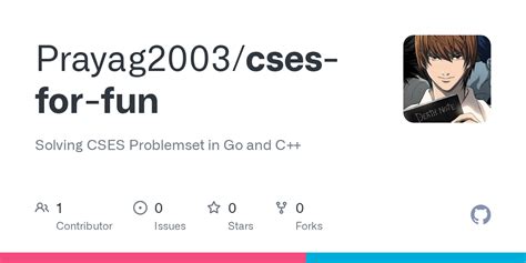Github Prayag2003cses For Fun Solving Cses Problemset In Go And C