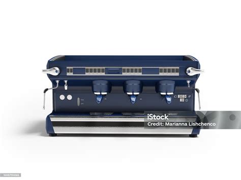그림자가 있는 흰색 배경에 커피숍을 위한 비둘기 전문 커피 머신의 3d 그림 0명에 대한 스톡 사진 및 기타 이미지 0명