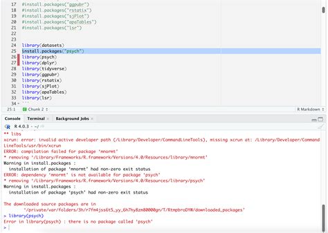 Psych Packages Won T Install R RStudio