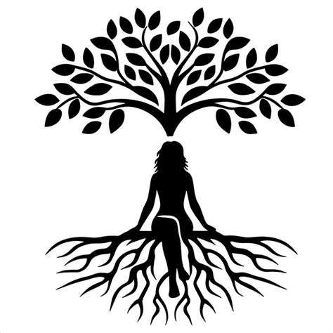 Woman Tree SVG Premium AI Generated Vector Woman Tree SVG Premium AI Generated Vector