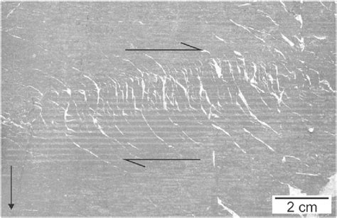 Sigmoidal En Echelon Vein Array In The Studied Claystone Sample Download Scientific Diagram