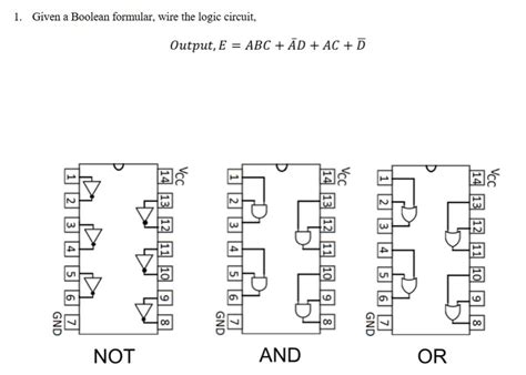 Solved Given A Boolean Formular Wire The Logic