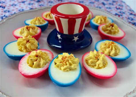 Patriotic Deviled Eggs Plain Chicken