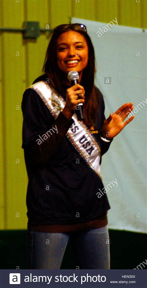 Miss Usa Rachel Smith Speaking To Service Members Stationed Overseas At