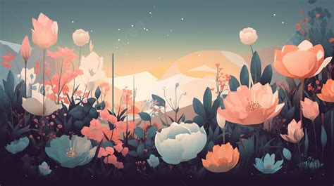 Beautiful Floral Decoration Illustration Background Flowers Pretty