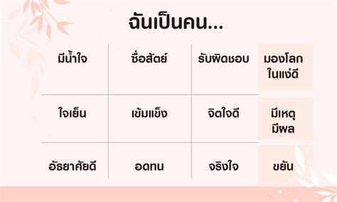 เสริมสร้างความรู้สึกเห็นคุณค่าในตนเอง