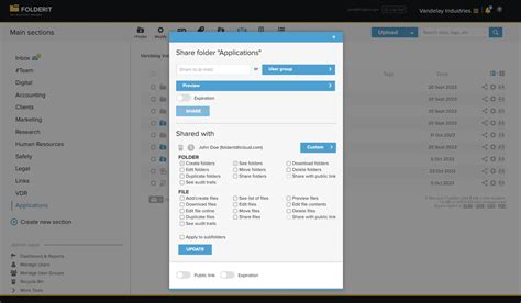 Custom Permission Document Management System Folderit
