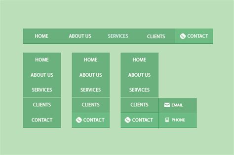 Flat Nav Menu Creative VIP