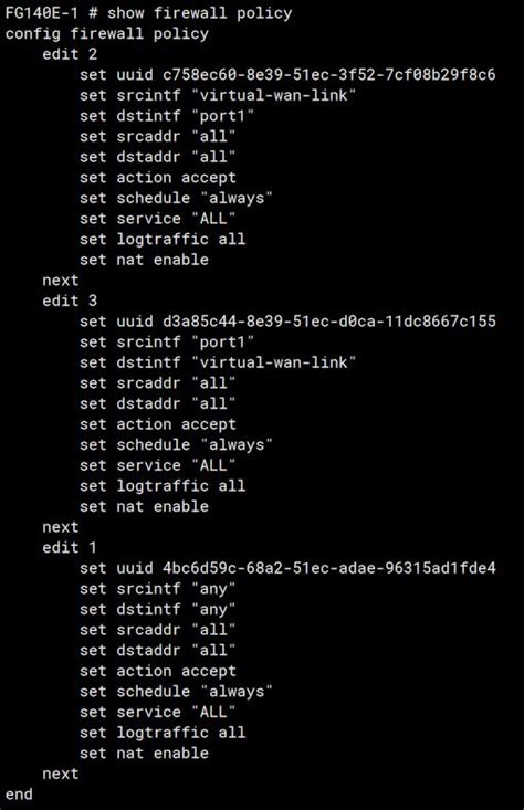 Technical Tip How To Retrieve Policy Sequence Gro Fortinet Community