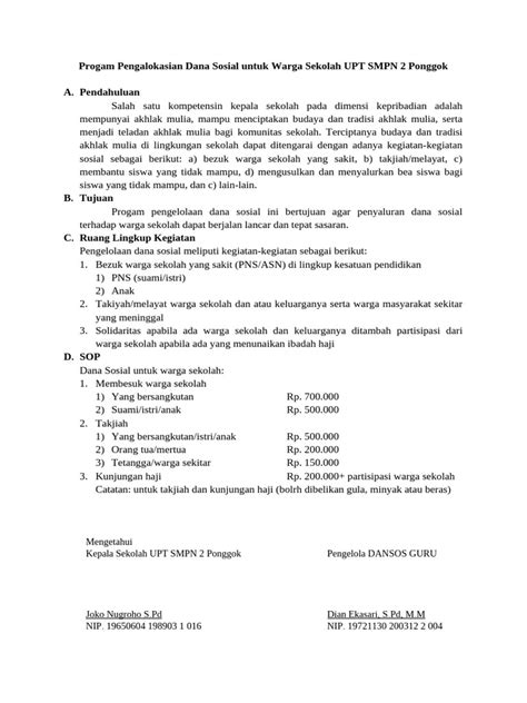 Progam Pengalokasian Dana Sosial Pdf