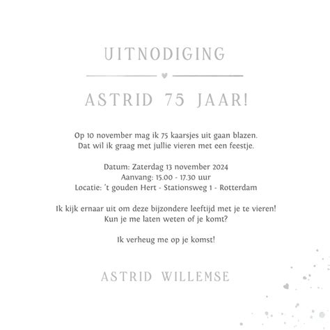 Uitnodiging Verjaardag Feest 75 Jaar Met Kaartje2go