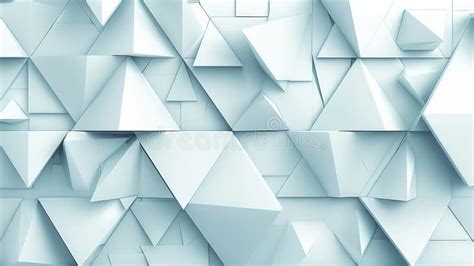 Textured Geometric Design With White Triangular Shapes In Modern Architecture Stock Image