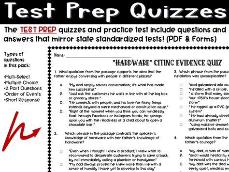 Reading Test Prep Practice Test Standardized Test Practice Nonfiction