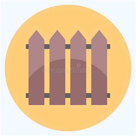 Icon Fence Suitable For Spring Symbol Flat Style Simple Design Editable Design Template