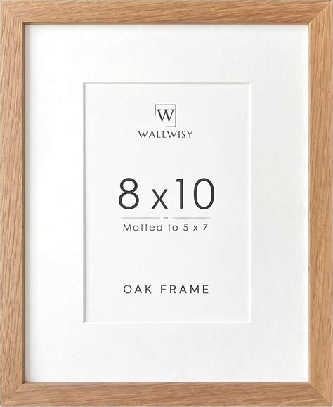 Wallwisy 8x10 Picture Frame Solid Oak Wood 8x10 Photo