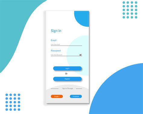 Mobile Ui Design Login Page On Behance