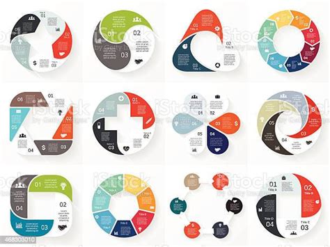 벡터 원형 화살표 인포그래픽 설정합니다 형판 주기 도표 그래프 인포그래픽에 대한 스톡 벡터 아트 및 기타 이미지 인포그래픽 3 3가지 개체 Istock