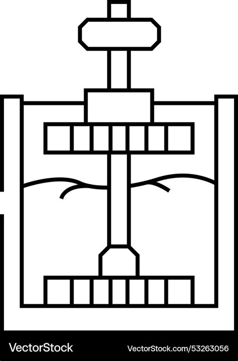 Ore Processing Mining Line Icon Royalty Free Vector Image