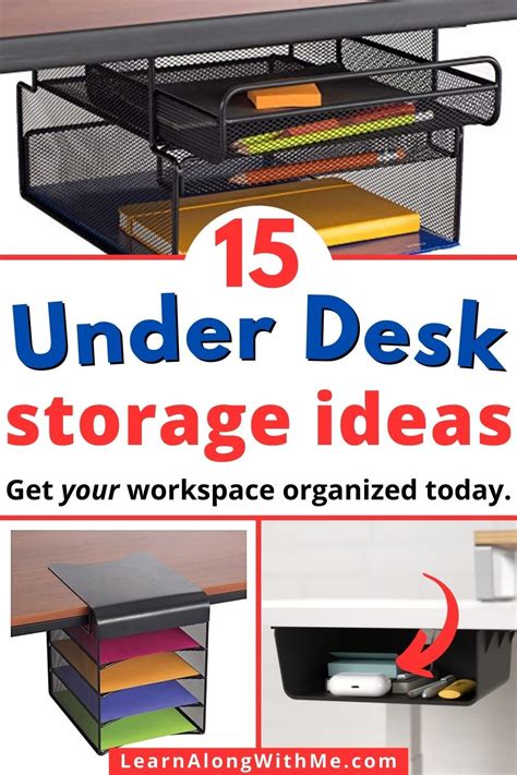 15 Under Desk Storage Ideas To Organize Your Workspace
