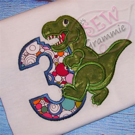 T Rex Number Three Etsy