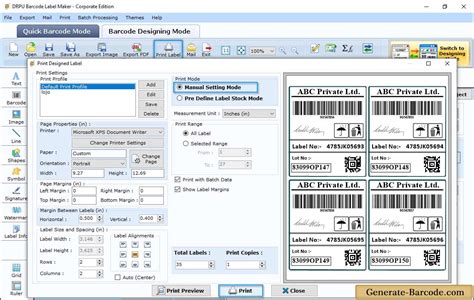 Code Full Ascii Barcode Font Designed By Generate Barcode
