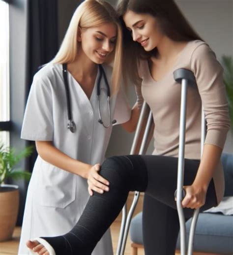 Karine Ai 16 Vide Broken Leg Ankle Llc Slc Cast Crutches