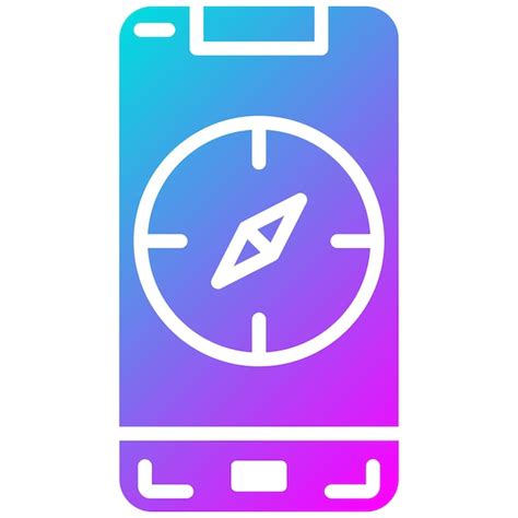 Premium Vector Mobile Compass Vector Illustration Style