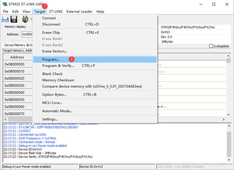 使用st Link烧录stm32的hex、bin文件 哔哩哔哩