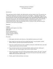 Identifying Nutrients In Food Lab Experiment Insights Course Hero