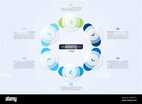 Six Option Circle Infographic Design Template Vector Illustration