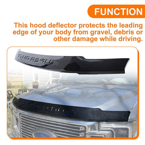 For 2017 2022 21 Ford F250 F350 F450 F 550 Super Duty Hood Deflector Bug Shield Supply Chain