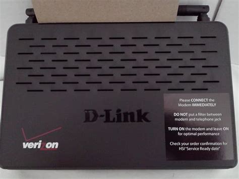 D Link Dsl Wireless N Adsl2 Modem Router Model Dsl 2750b Verizon Ver Vz 1 44