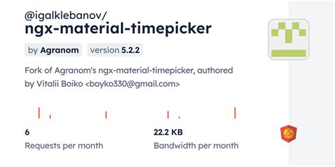 Igalklebanovngx Material Timepicker Cdn By Jsdelivr A Cdn For Npm And Github