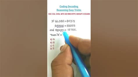 Coding Decoding Reasoning In Hindi Reasoningtricks Viralshort Coding Decodingyt Youtube