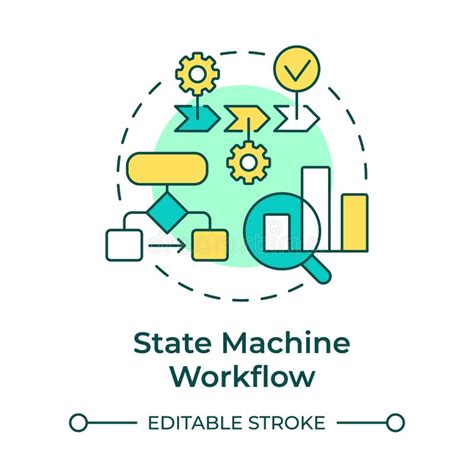 State Machine Workflow Multi Color Concept Icon Stock Illustration Illustration Of Corporate