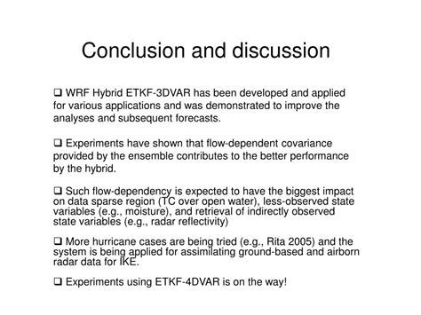 PPT Ensemble Based Atmospheric Data Assimilation A Hybrid Ensemble Variational Method