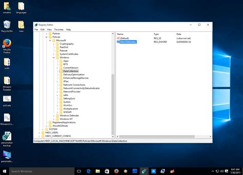 how to disable telemetry and data collection in windows 10