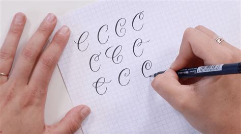 Ways To Write Letter C In Brush Calligraphy The Happy Ever Crafter Inc