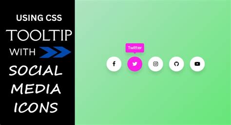 Tooltip Hover Effect On Social Media Icons Using Html And Css