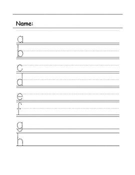 Lowercase Letter Writing By More Than A Babe Love Creations TPT