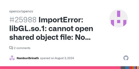 Importerror Libglso1 Cannot Open Shared Object File No Such File Or Directory · Issue