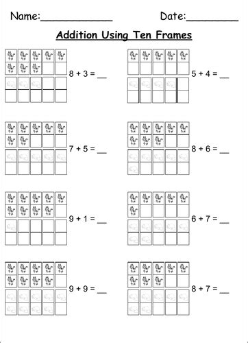 Addition Using Tens Frames Teaching Resources