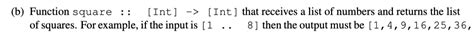solved b function square [int] [int] that receives a