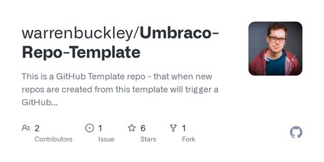 Github Warrenbuckleyumbraco Repo Template This Is A Github Template