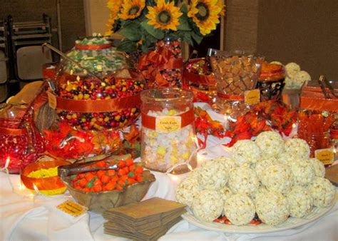 Leafy Tree Tops Fall Autumn Themed Candy Buffet